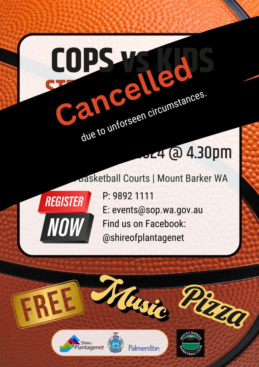 Cops vs Kids Street Basketball Tournament - CANCELLED » Shire of ...