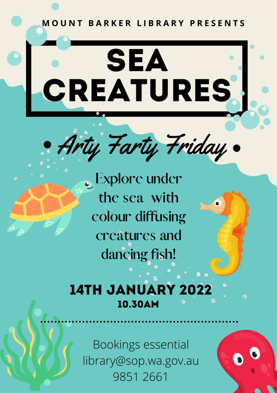 Arty Farty Friday - Sea Creatures » Shire of Plantagenet