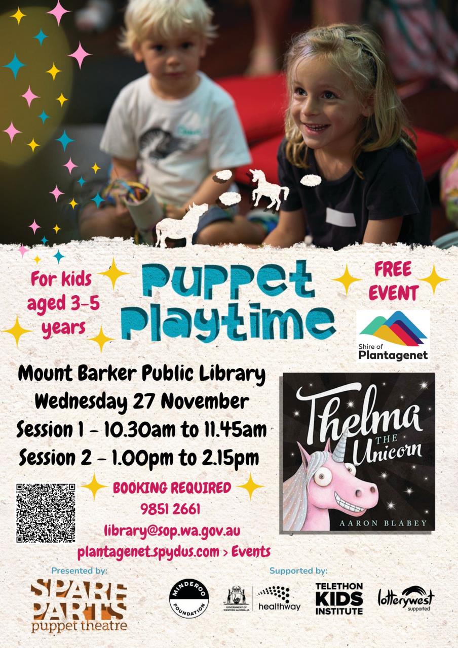 Puppet Playtime with Spare Parts Puppet Theatre » Shire of Plantagenet